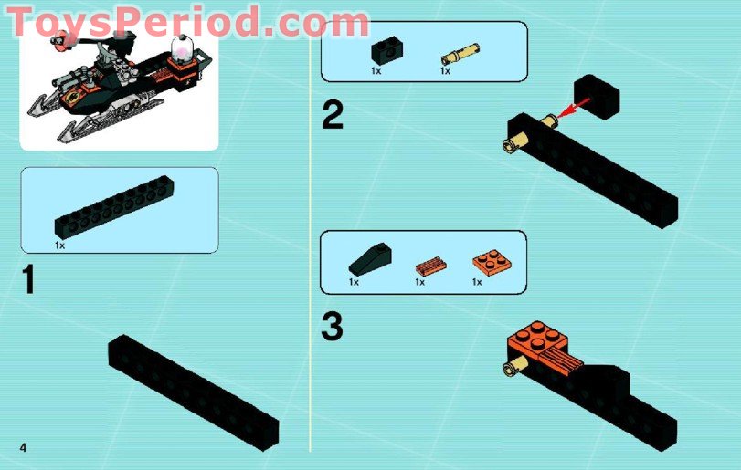 LEGO 8631 Mission 1: Jetpack Pursuit Instructions and Parts List
