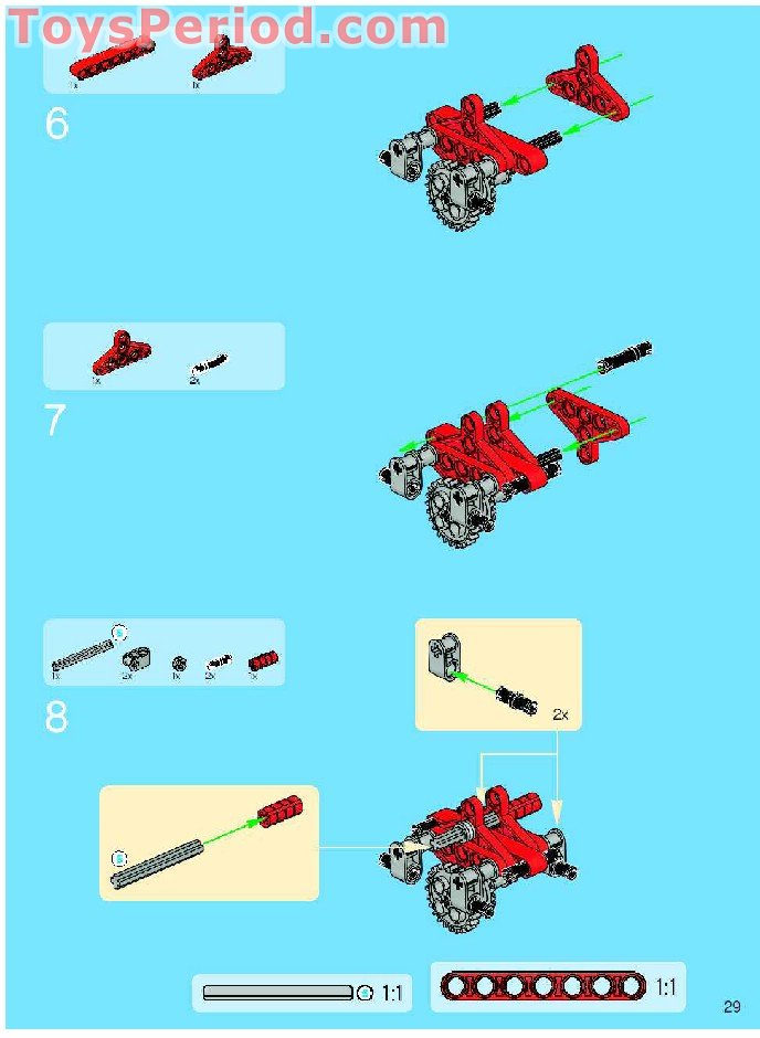 LEGO 8284-1 Dune Buggy or Tractor Instructions and Parts List