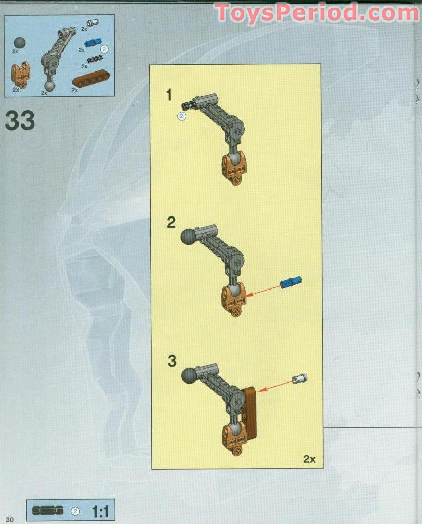 LEGO 8595 Takua and Pewku Instructions and Parts List