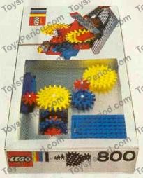 LEGO 800-1 Gear Set with Motor Instructions and Parts List