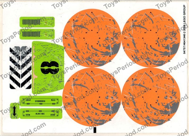 LEGO Sets with Part 8963stk01 Sticker Sheet for Set 8963 - (84757/4541346)