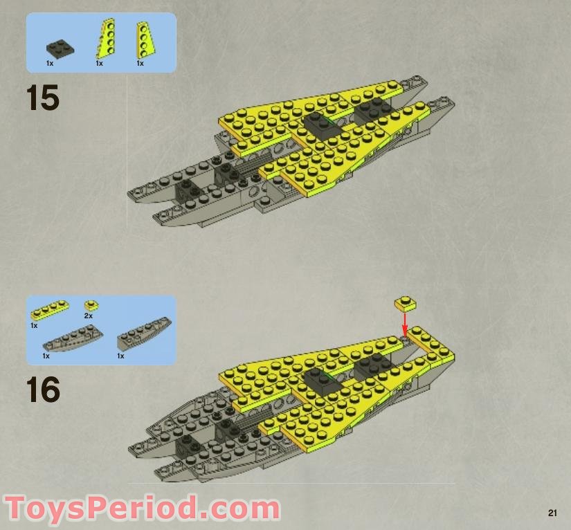 LEGO 7877 Naboo Starfighter Instructions and Parts List