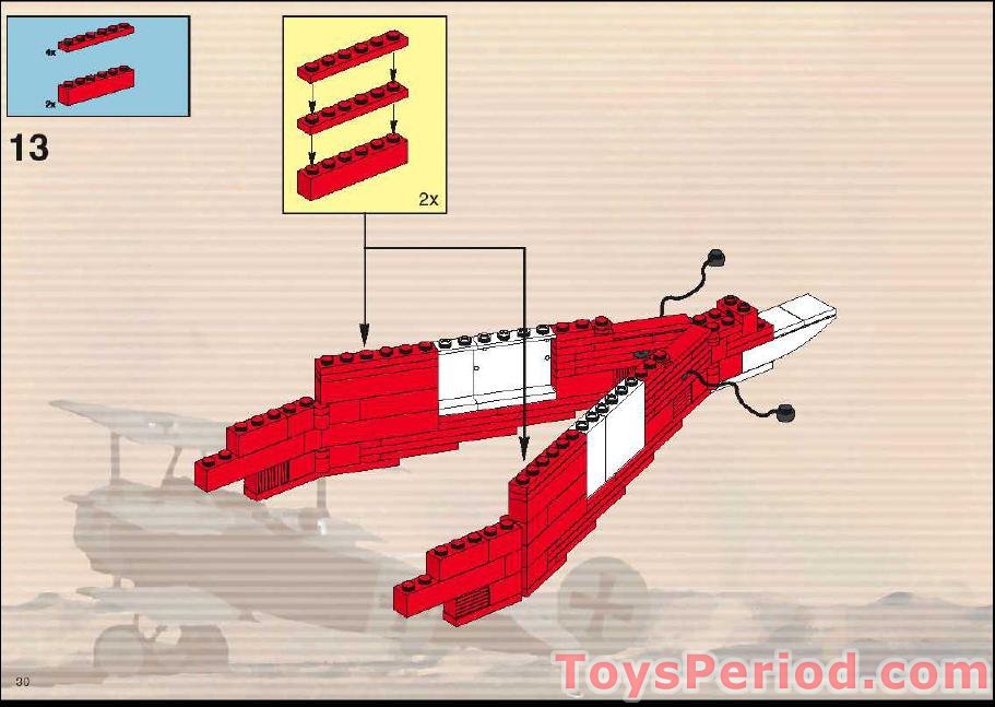 LEGO 10024 Red Baron Instructions and Parts List