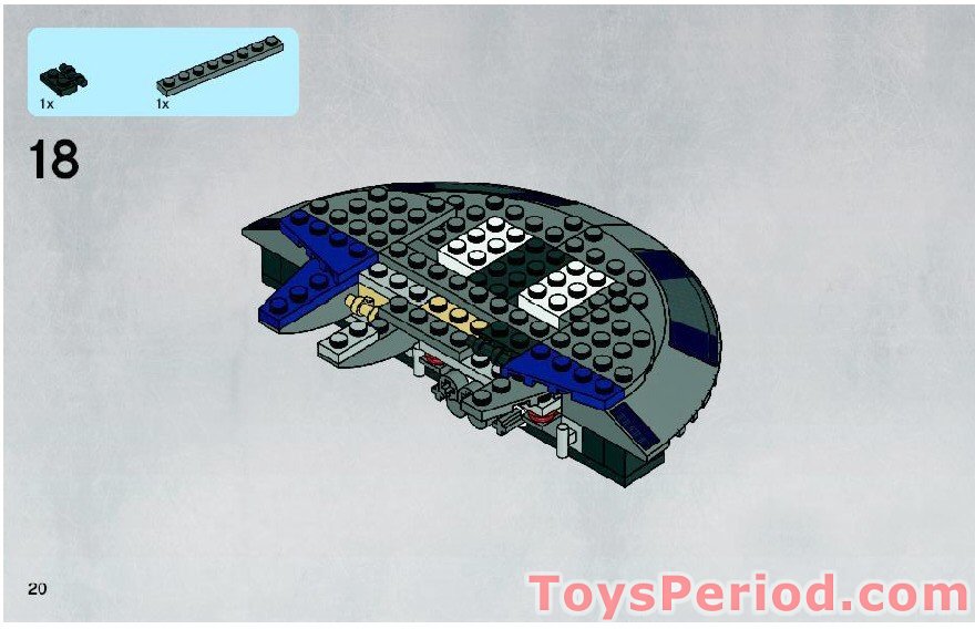 LEGO 8016 Hyena Droid Bomber Instructions and Parts List