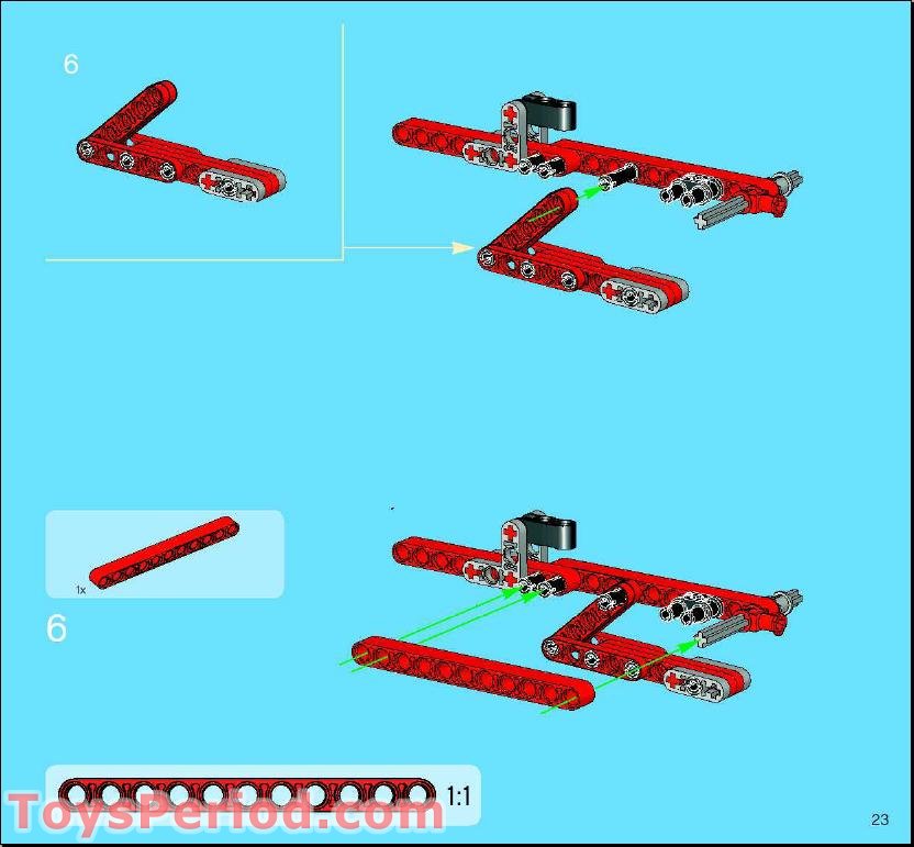 LEGO 8283 Telehandler (Front End Loader) Instructions and Parts List
