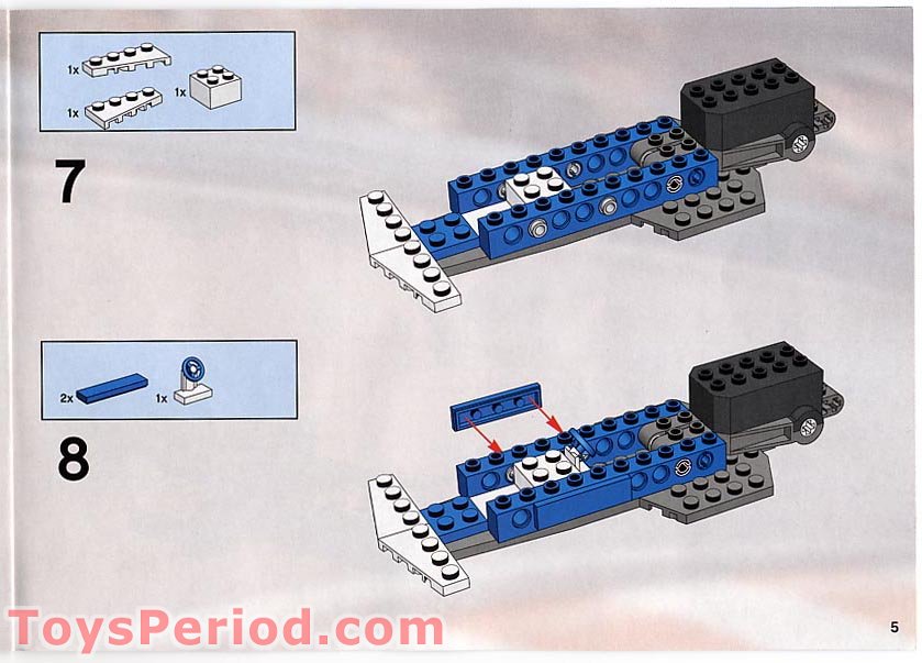 LEGO 8374 Williams F1 Team Racer 1:27 Instructions and Parts List