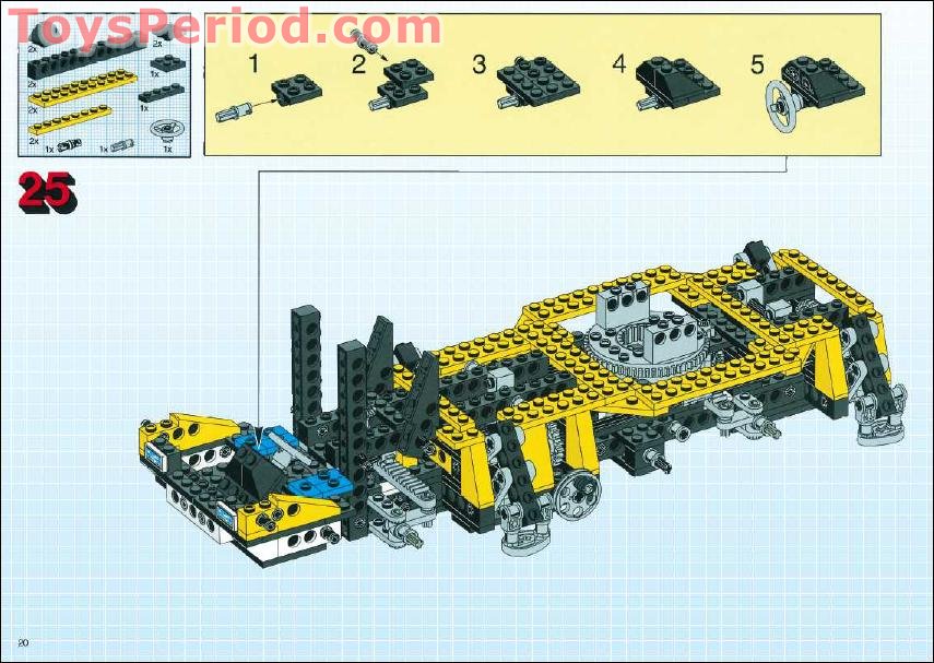 LEGO 8438 Pneumatic Crane Truck Instructions and Parts List