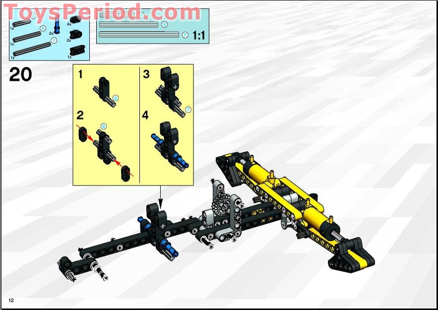 LEGO 8455 Back-hoe Loader (Backhoe) Instructions and Parts List