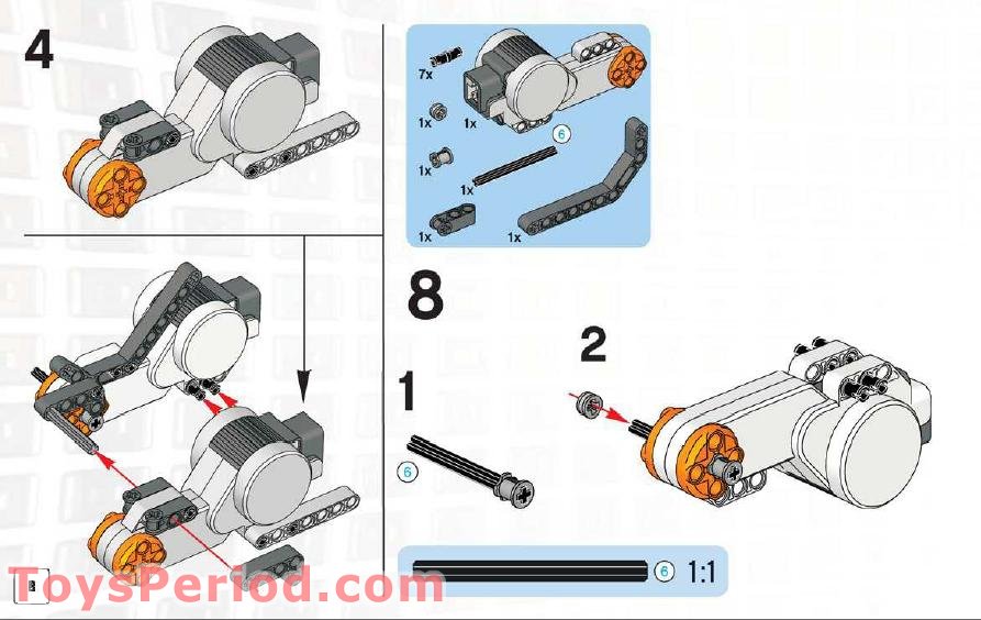 LEGO 8527 LEGO Mindstorms NXT Instructions and Parts List