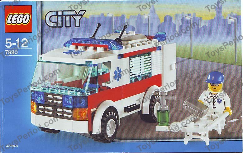 LEGO 7890 Ambulance Instructions and Parts List