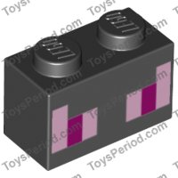 LEGO Sets with Part 3004pb124 Brick 1 x 2 with Pink and Magenta ...