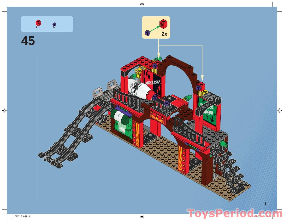 LEGO 6857 The Dynamic Duo Funhouse Escape Instructions and Parts List