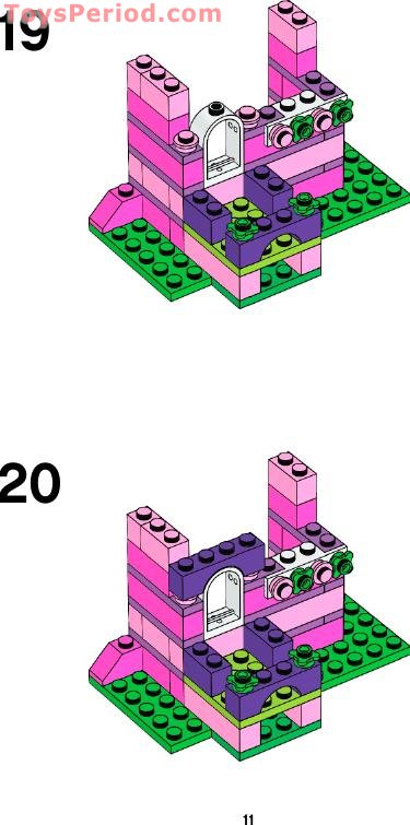 LEGO 4625 LEGO Pink Brick Box Instructions and Parts List