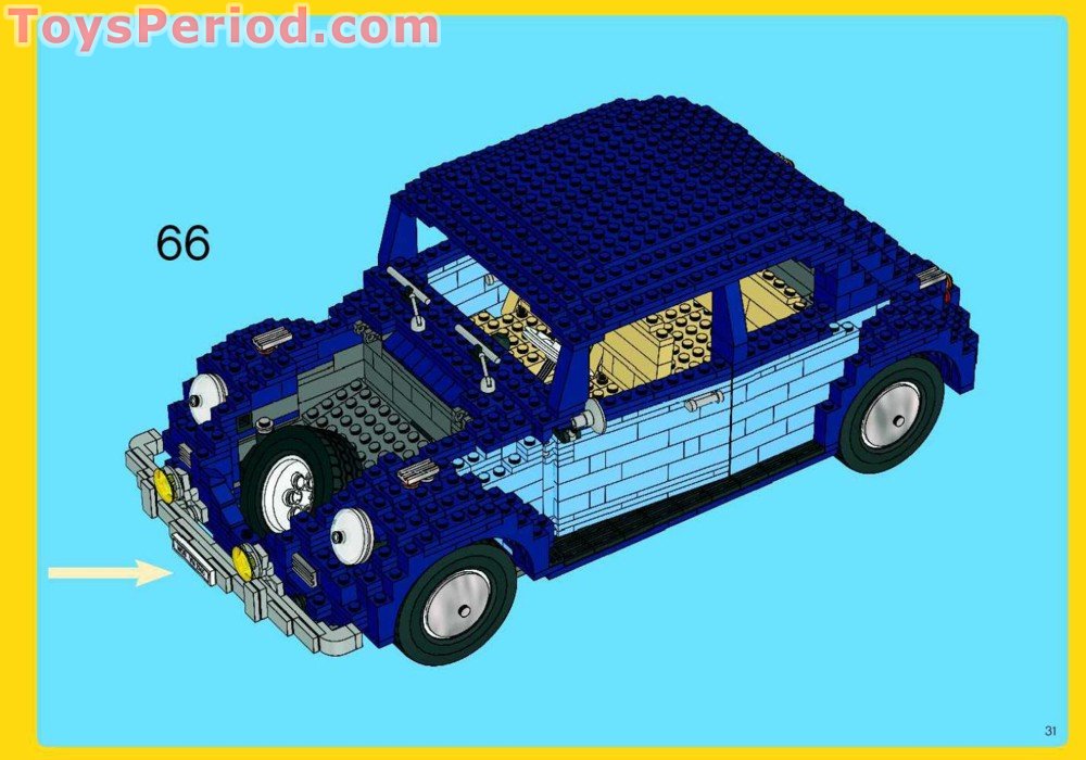 LEGO 10187 Volkswagen Beetle (VW Beetle) Instructions and Parts List
