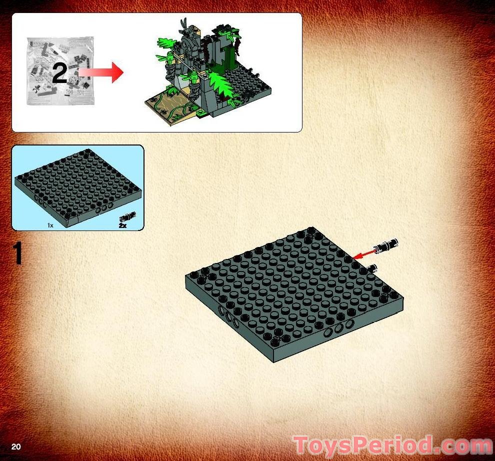 LEGO 7623 Temple Escape Instructions and Parts List