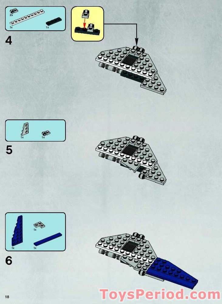 LEGO 7661 Jedi Starfighter with Hyperdrive Booster Ring Instructions ...