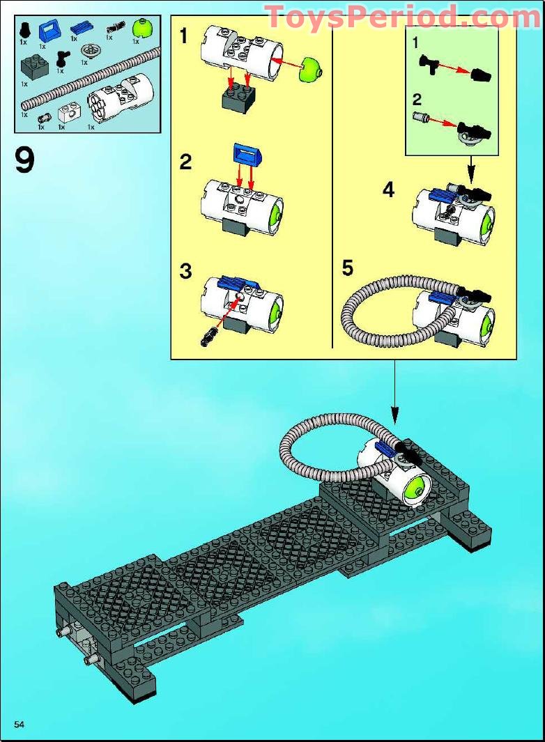 LEGO 7709 Sentai Fortress Instructions and Parts List