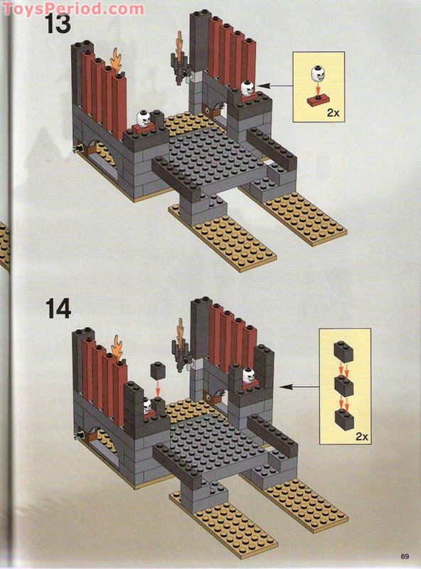 LEGO 8877 Vladek's Dark Fortress Instructions and Parts List
