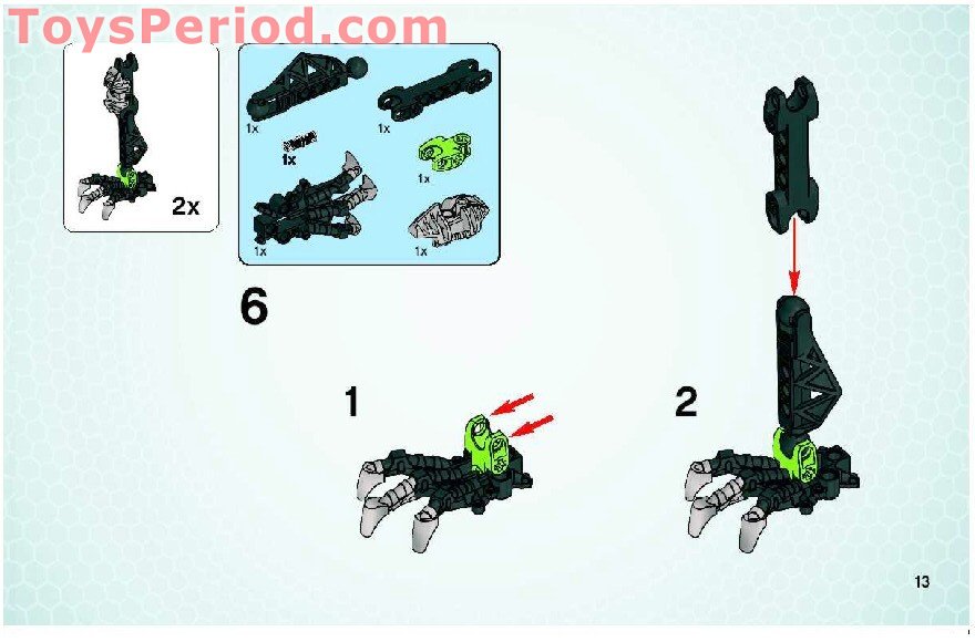 LEGO 8952 Mutran and Vican Instructions and Parts List