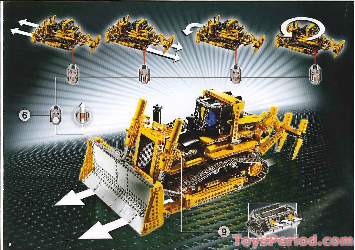 LEGO 8275 Motorized Bulldozer Instructions and Parts List