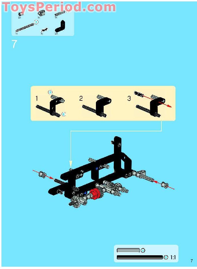 LEGO 8284-1 Dune Buggy or Tractor Instructions and Parts List