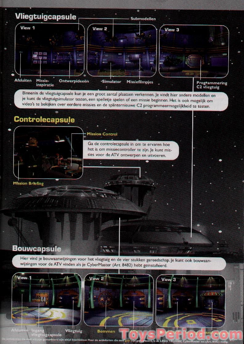LEGO 8450 Mission Experience Pack Instructions and Parts List