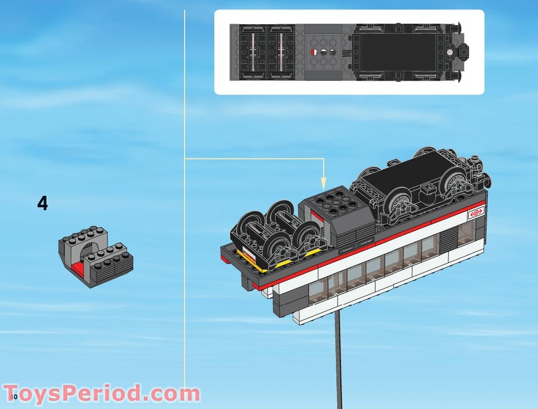 LEGO 60051 High-speed Passenger Train Instructions and Parts List