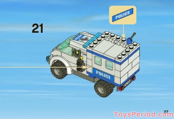 LEGO 7285 Police Dog Unit Instructions and Parts List