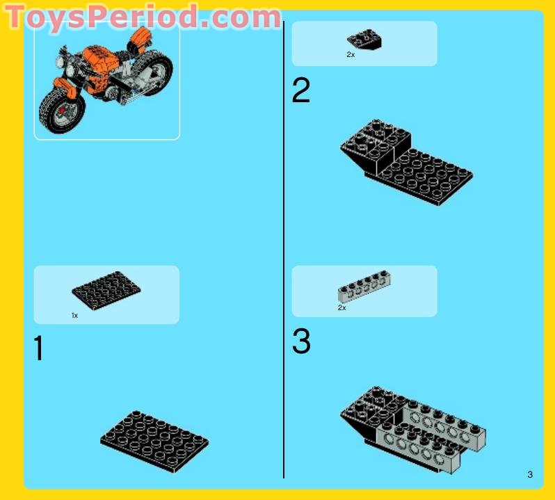 LEGO 7291 Street Rebel Instructions and Parts List