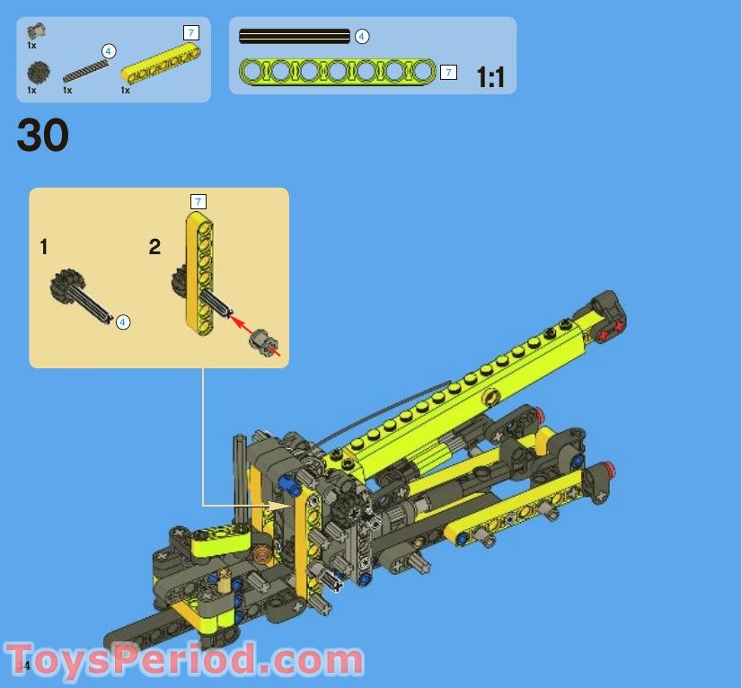 LEGO 8067 Mini Mobile Crane Instructions and Parts List