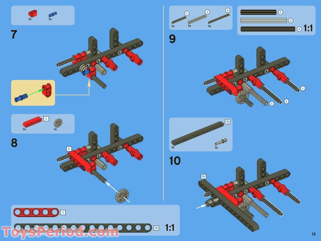 LEGO 8070 Supercar Instructions and Parts List