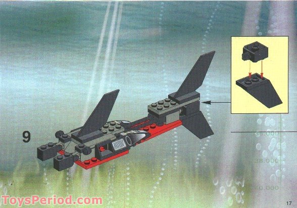 LEGO 4793 Ogel Shark Sub Instructions and Parts List