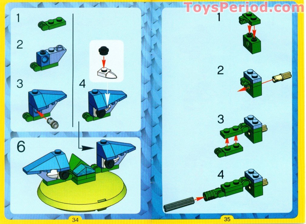 LEGO 4339 Aqua Pod Instructions and Parts List