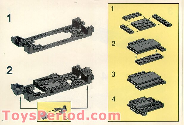 LEGO 4536 Blue Hopper Car Instructions and Parts List