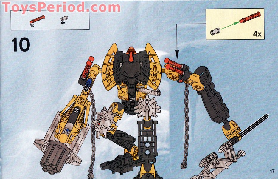 LEGO 8912 Toa Mahri Hewkii Instructions and Parts List