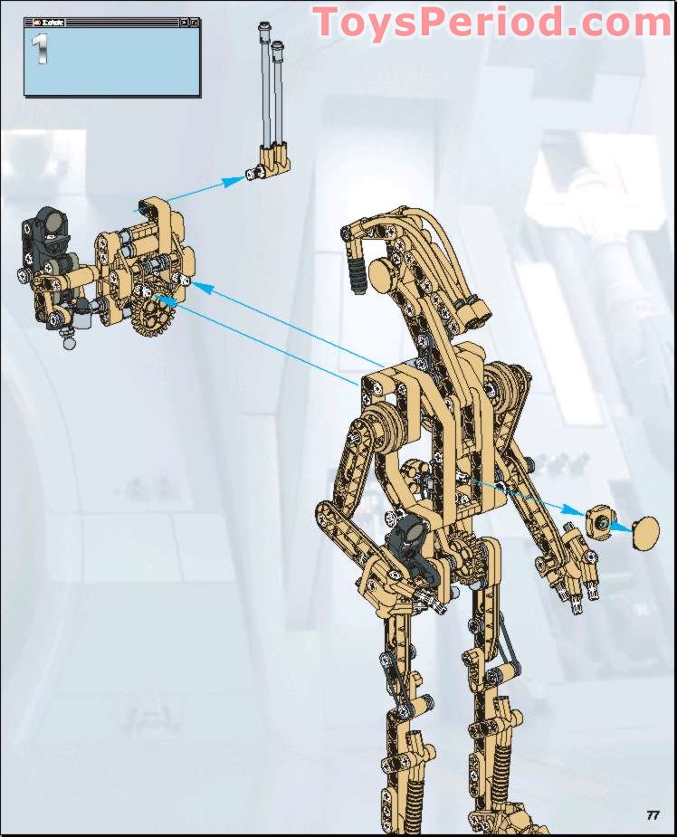 LEGO 8001 Battle Droid Instructions and Parts List