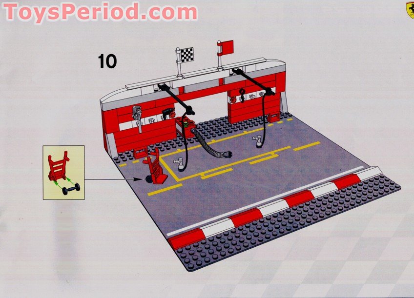 LEGO 8375 Ferrari F1 Pit Stop Instructions and Parts List