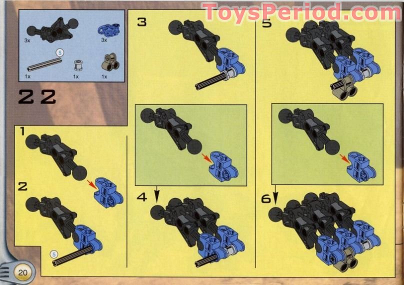 LEGO 8548 Nui-Jaga Instructions and Parts List