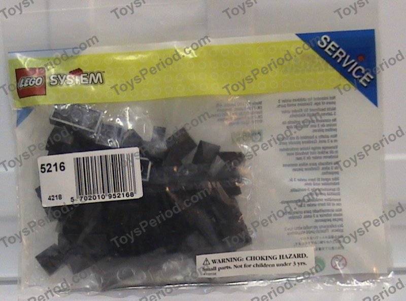 LEGO 5216 Roof Bricks Assorted, Black Set Parts List