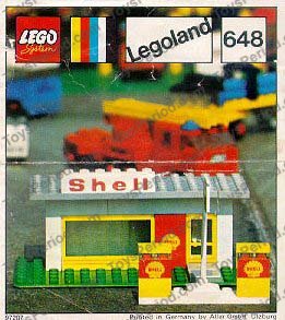 LEGO 648 Shell Service Station Instructions and Parts List