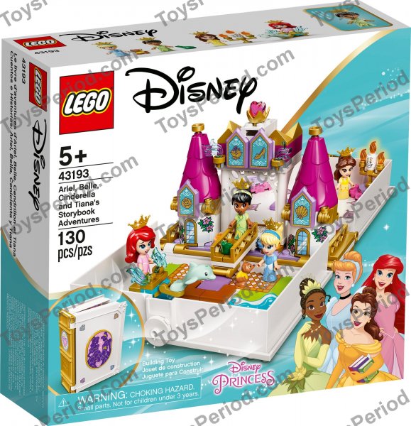 LEGO 43193 Ariel, Belle, Cinderella and Tiana's Storybook Adventures ...
