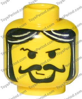 LEGO Sets with Part 3626bpx68 Minifig Head with Curly Moustache, Gray ...