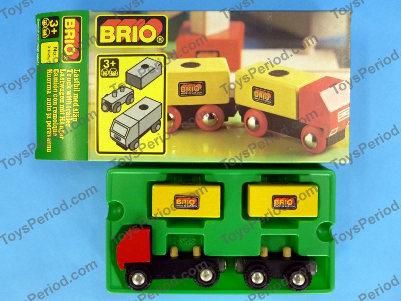 BRIO - BRIO 33525 Truck With Trailer Vintage 1980s Wooden Railway