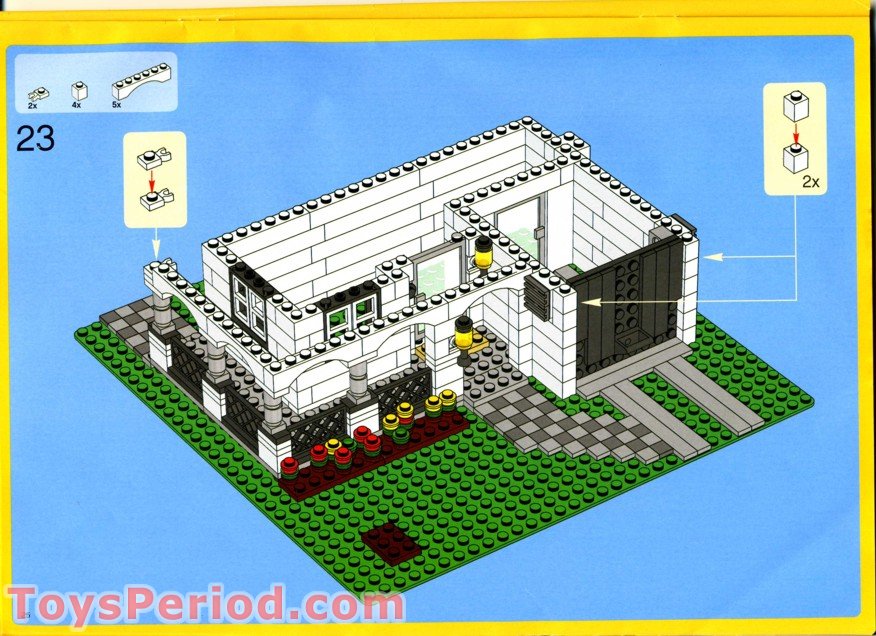 LEGO 4956 House Instructions and Parts List