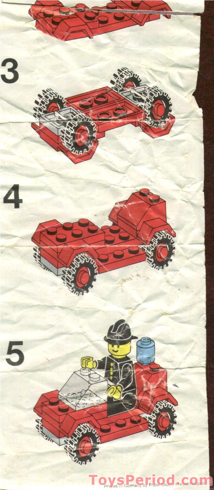 LEGO 6602-1 Fire Unit 1 Instructions and Parts List