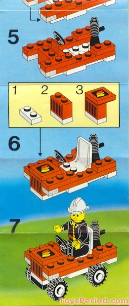 LEGO 6612 Fire Chief's Car Instructions and Parts List