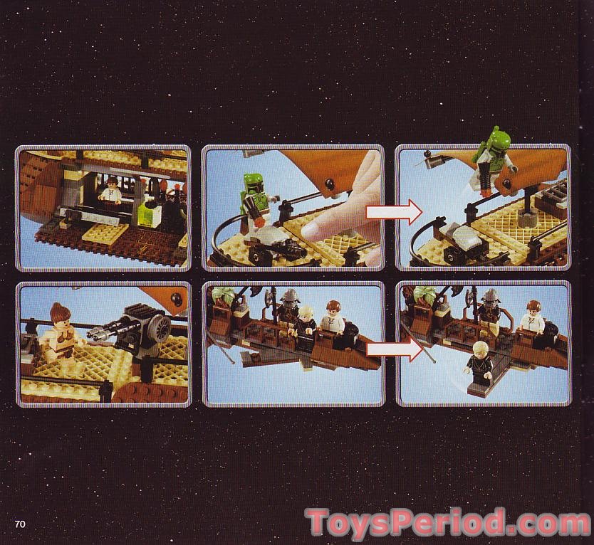 LEGO 6210 Jabba's Sail Barge Instructions and Parts List