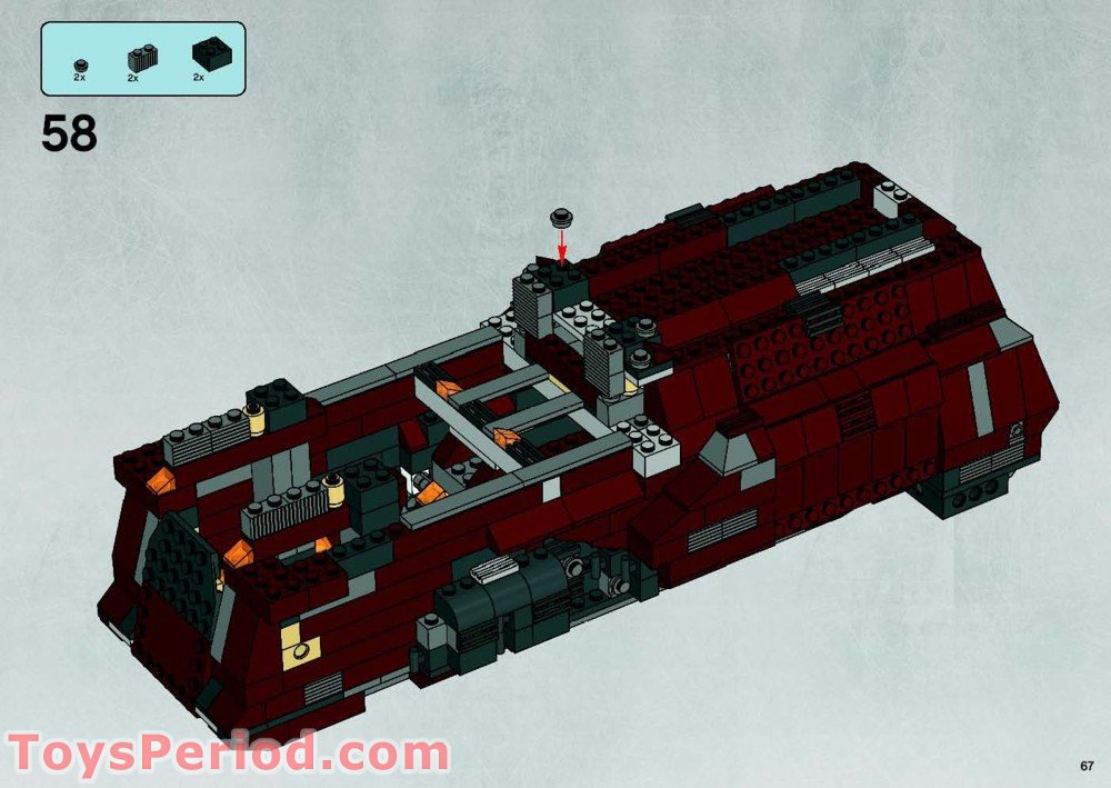 LEGO 7662 Trade Federation MTT Instructions and Parts List