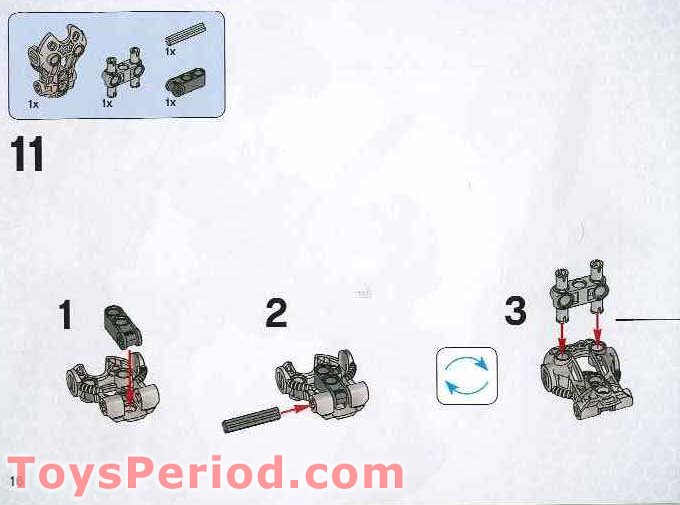 LEGO 8686 Toa Lewa Instructions and Parts List