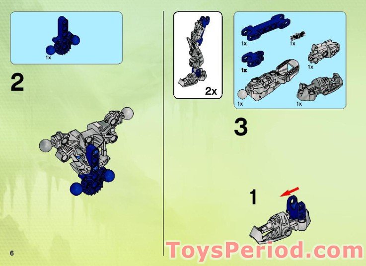 LEGO 8688 Toa Gali Instructions and Parts List